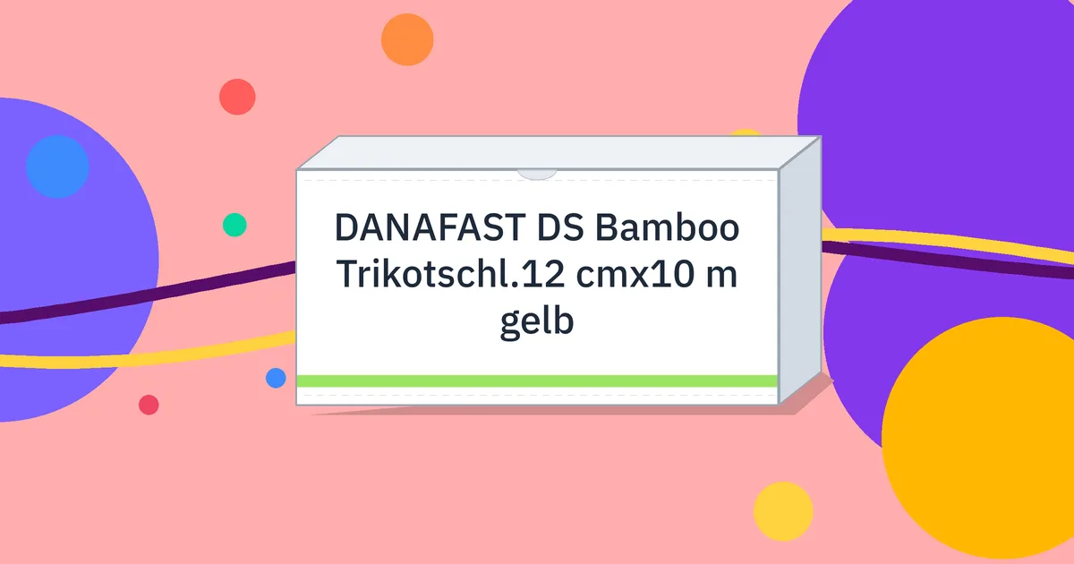 Symbolbild: Packung mit der Aufschrift DANAFAST DS Bamboo Trikotschl.12 cmx10 m gelb (PZN 20810936) – Verfügbarkeit und Bezug in Apotheken in Frankfurt am Main