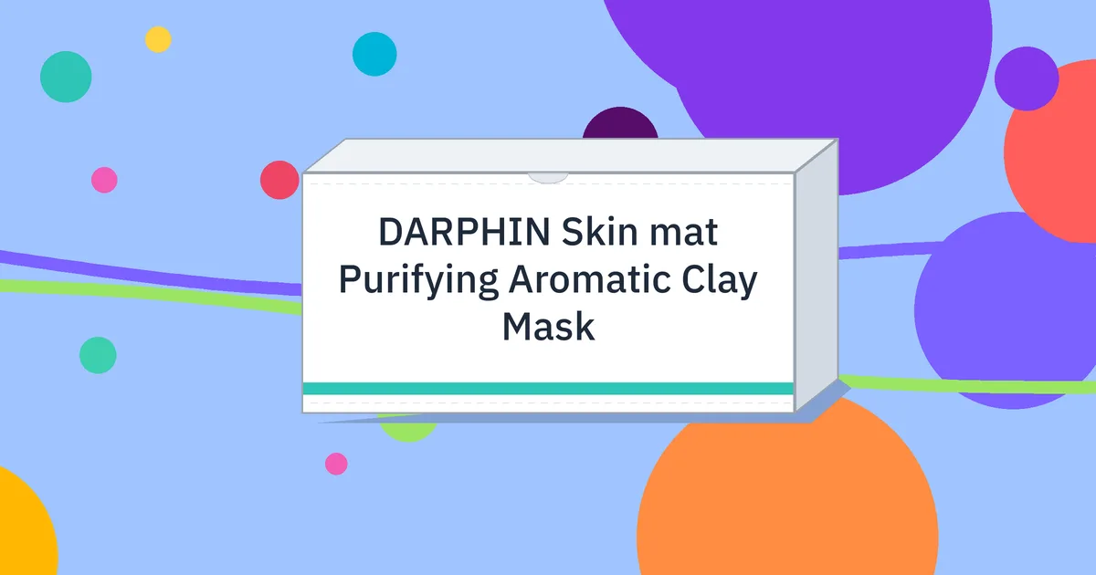 Symbolbild: Packung mit der Aufschrift DARPHIN Skin mat Purifying Aromatic Clay Mask (PZN 09289717) – Verfügbarkeit und Bezug in Apotheken in Frankfurt am Main