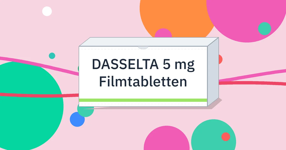 Symbolbild: Packung mit der Aufschrift DASSELTA 5 mg Filmtabletten (PZN 10061818) – Verfügbarkeit und Bezug in Apotheken in Frankfurt am Main
