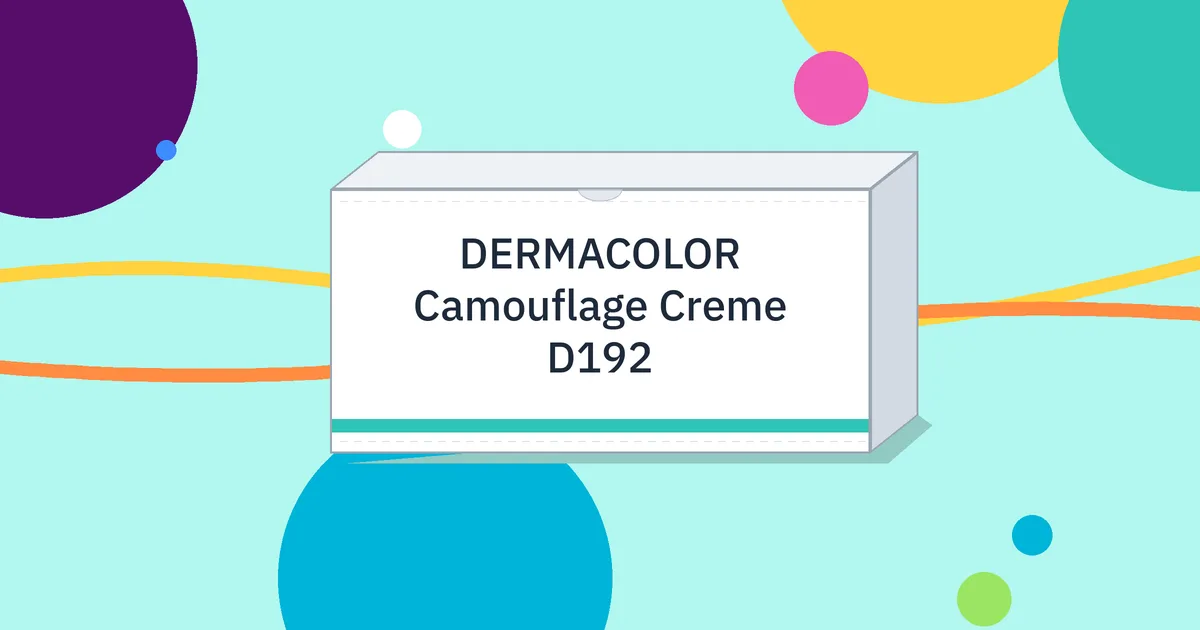 Symbolbild: Packung mit der Aufschrift DERMACOLOR Camouflage Creme D192 (PZN 15818717) – Verfügbarkeit und Bezug in Apotheken in Frankfurt am Main