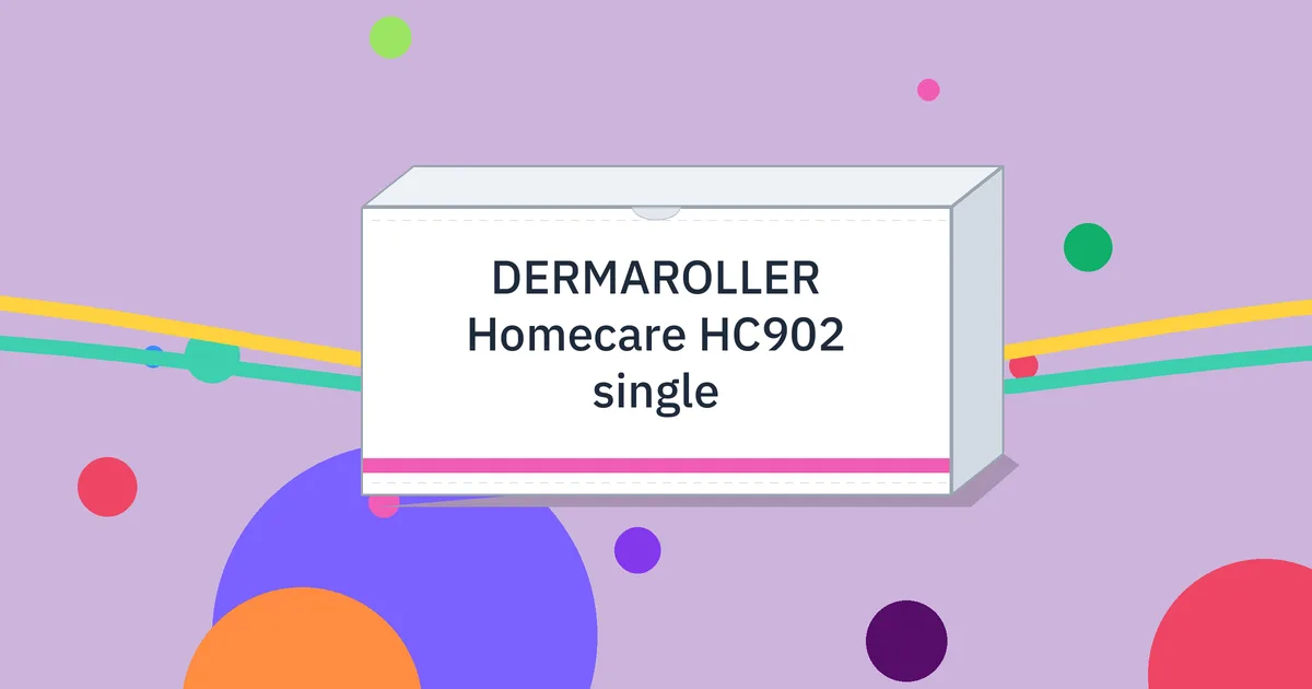 Symbolbild: Packung mit der Aufschrift DERMAROLLER Homecare HC902 single (PZN 19897843) – Verfügbarkeit und Bezug in Apotheken in Frankfurt am Main