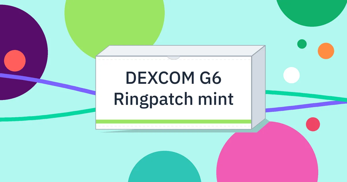 Symbolbild: Packung mit der Aufschrift DEXCOM G6 Ringpatch mint (PZN 19864861) – Verfügbarkeit und Bezug in Apotheken in Frankfurt am Main