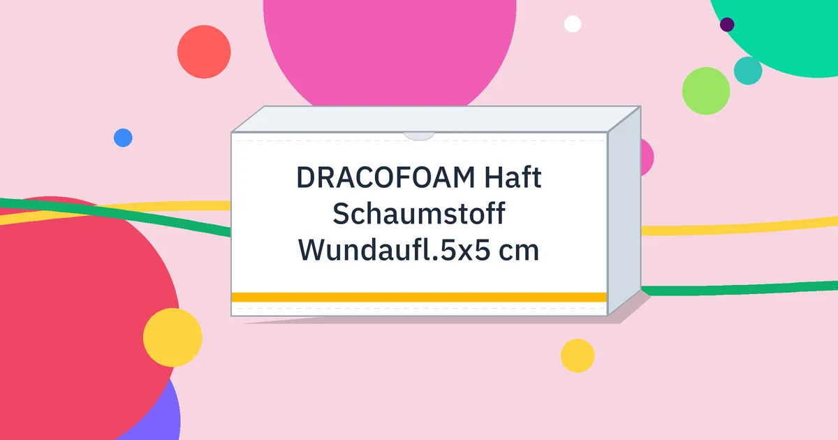Symbolbild: Packung mit der Aufschrift DRACOFOAM Haft Schaumstoff Wundaufl.5x5 cm (PZN 10003146) – Verfügbarkeit und Bezug in Apotheken in Frankfurt am Main