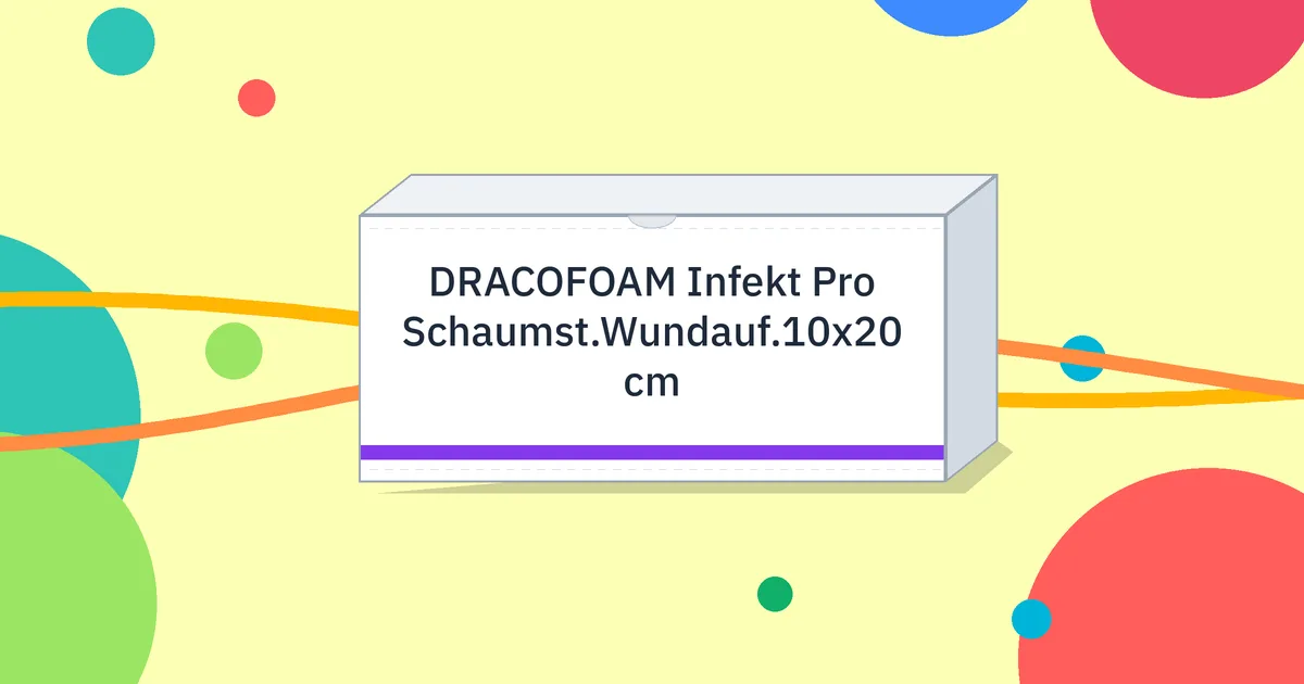 Symbolbild: Packung mit der Aufschrift DRACOFOAM Infekt Pro Schaumst.Wundauf.10x20 cm (PZN 19964166) – Verfügbarkeit und Bezug in Apotheken in Frankfurt am Main