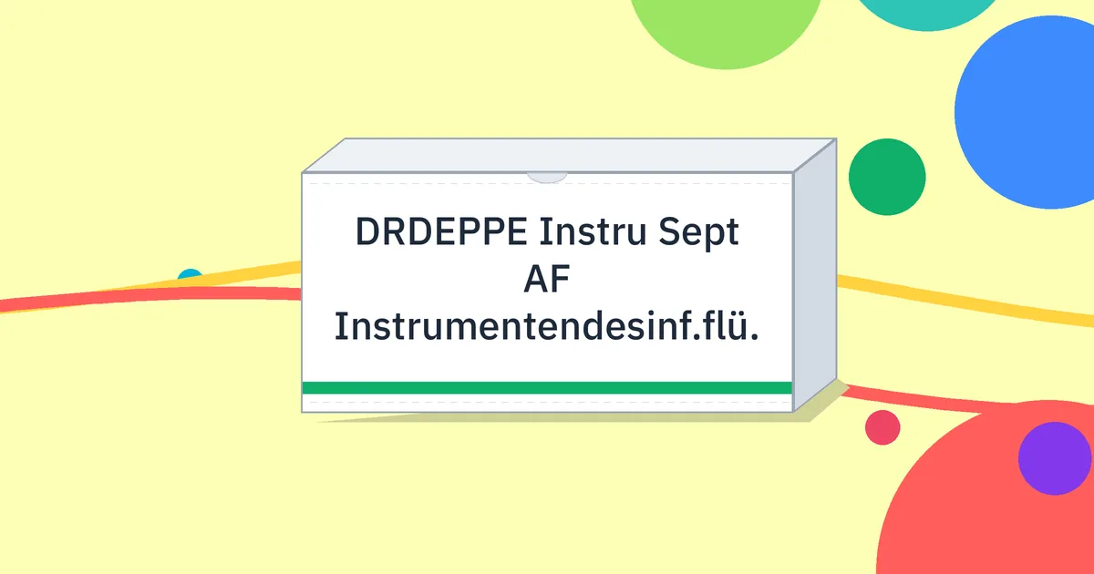 Symbolbild: Packung mit der Aufschrift DRDEPPE Instru Sept AF Instrumentendesinf.flü. (PZN 18313337) – Verfügbarkeit und Bezug in Apotheken in Frankfurt am Main
