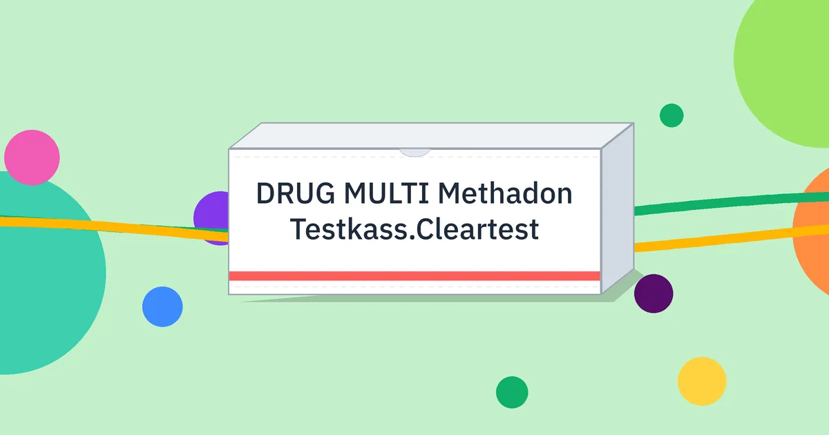 Symbolbild: Packung mit der Aufschrift DRUG MULTI Methadon Testkass.Cleartest (PZN 00358322) – Verfügbarkeit und Bezug in Apotheken in Frankfurt am Main
