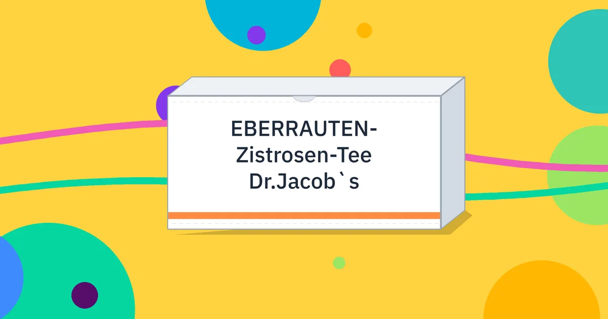 Symbolbild: Packung mit der Aufschrift EBERRAUTEN-Zistrosen-Tee Dr.Jacob`s (PZN 15425975) – Verfügbarkeit und Bezug in Apotheken in Frankfurt am Main