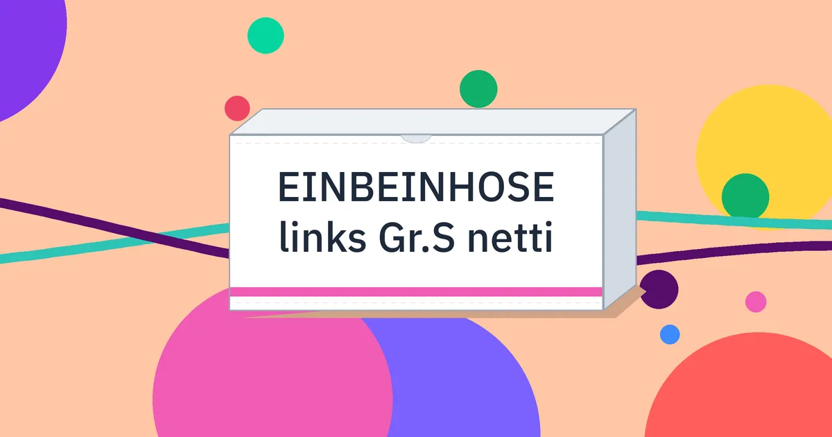 Symbolbild: Packung mit der Aufschrift EINBEINHOSE links Gr.S netti (PZN 09396347) – Verfügbarkeit und Bezug in Apotheken in Frankfurt am Main