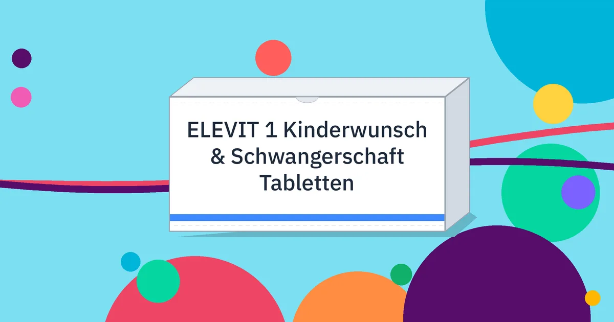 Symbolbild: Packung mit der Aufschrift ELEVIT 1 Kinderwunsch & Schwangerschaft Tabletten (PZN 15371305) – Verfügbarkeit und Bezug in Apotheken in Frankfurt am Main