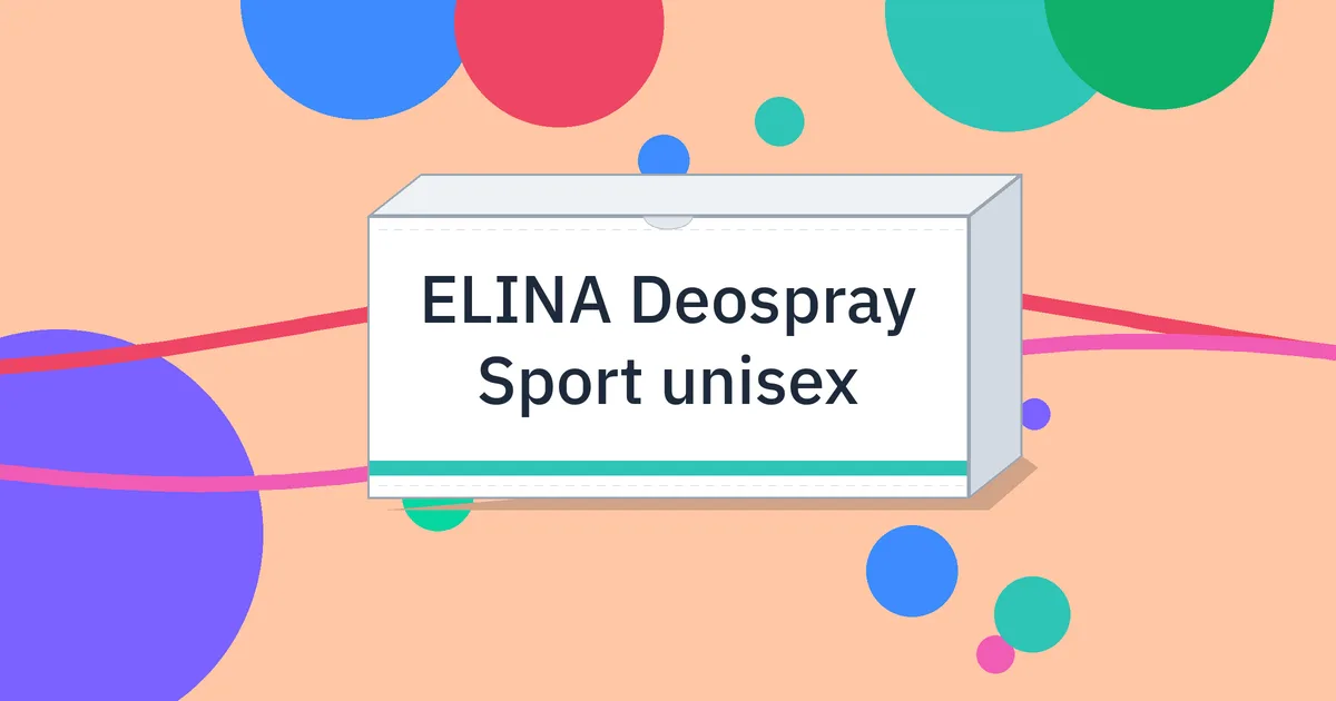 Symbolbild: Packung mit der Aufschrift ELINA Deospray Sport unisex (PZN 10778976) – Verfügbarkeit und Bezug in Apotheken in Frankfurt am Main