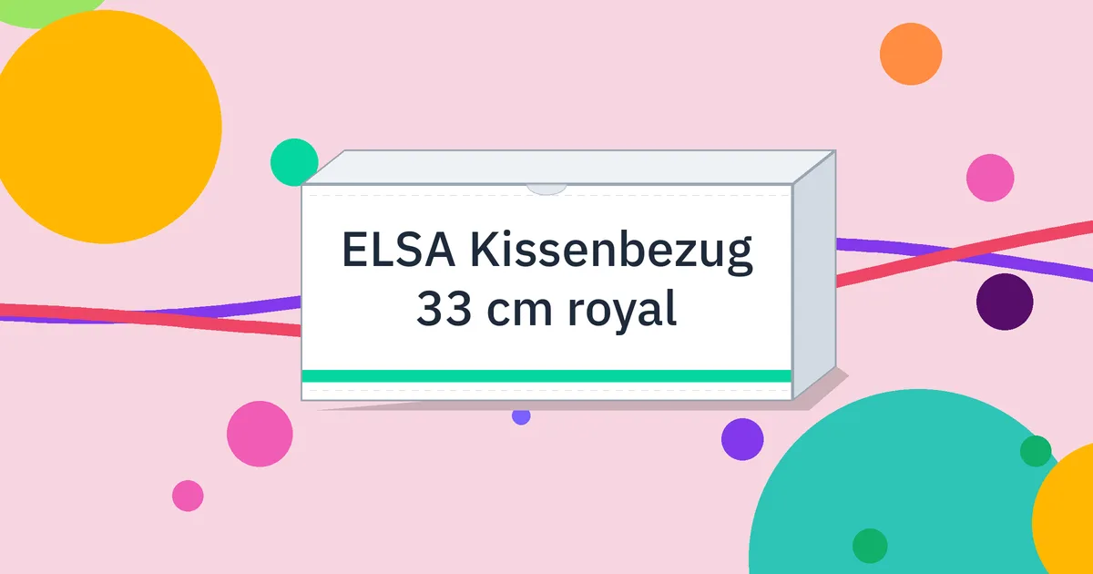 Symbolbild: Packung mit der Aufschrift ELSA Kissenbezug 33 cm royal (PZN 02816869) – Verfügbarkeit und Bezug in Apotheken in Frankfurt am Main