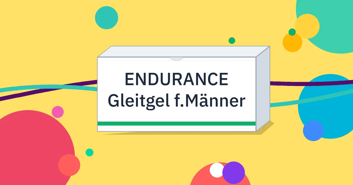 Symbolbild: Packung mit der Aufschrift ENDURANCE Gleitgel f.Männer (PZN 00169822) – Verfügbarkeit und Bezug in Apotheken in Frankfurt am Main