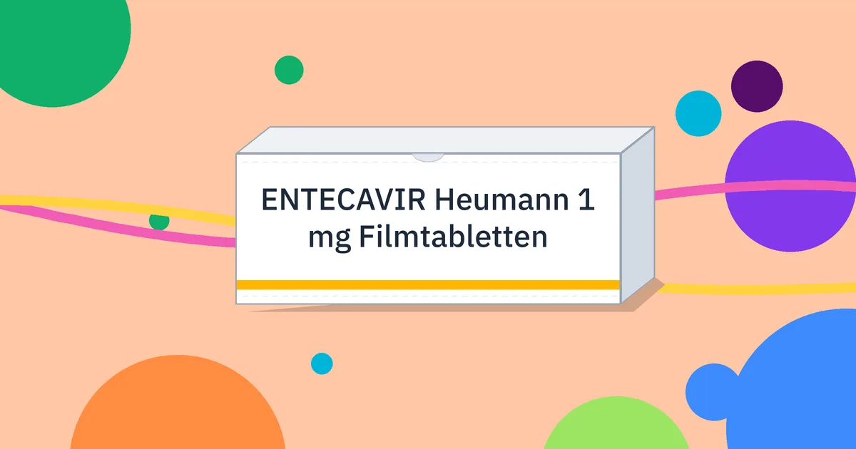 Symbolbild: Packung mit der Aufschrift ENTECAVIR Heumann 1 mg Filmtabletten (PZN 12475116) – Verfügbarkeit und Bezug in Apotheken in Frankfurt am Main