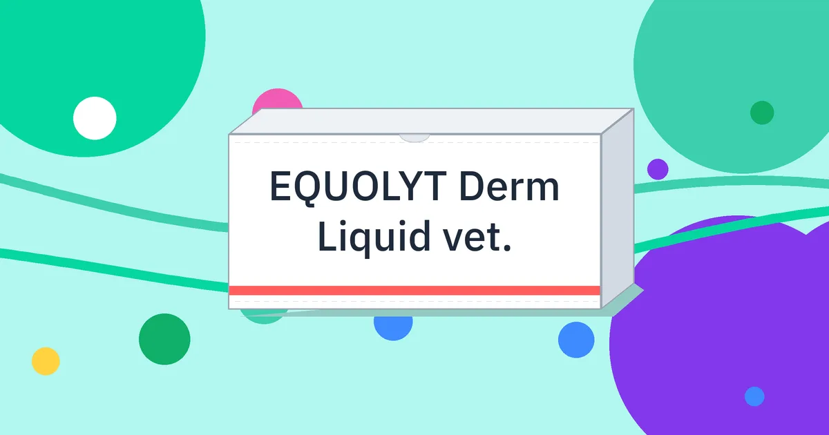 Symbolbild: Packung mit der Aufschrift EQUOLYT Derm Liquid vet. (PZN 00503818) – Verfügbarkeit und Bezug in Apotheken in Frankfurt am Main