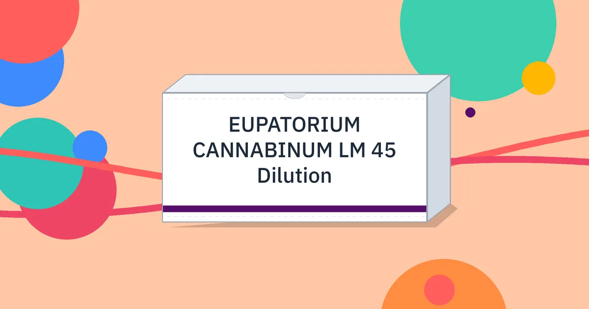 Symbolbild: Packung mit der Aufschrift EUPATORIUM CANNABINUM LM 45 Dilution (PZN 12846015) – Verfügbarkeit und Bezug in Apotheken in Frankfurt am Main