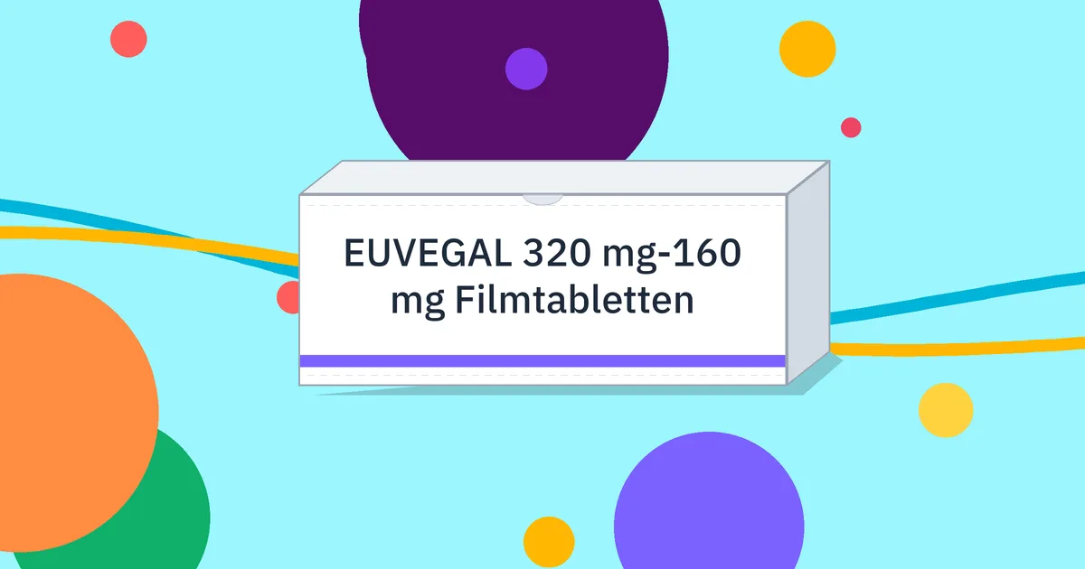 Symbolbild: Packung mit der Aufschrift EUVEGAL 320 mg-160 mg Filmtabletten (PZN 02919500) – Verfügbarkeit und Bezug in Apotheken in Frankfurt am Main