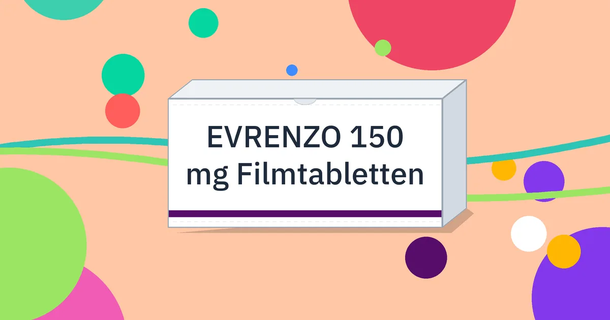 Symbolbild: Packung mit der Aufschrift EVRENZO 150 mg Filmtabletten (PZN 20082632) – Verfügbarkeit und Bezug in Apotheken in Frankfurt am Main