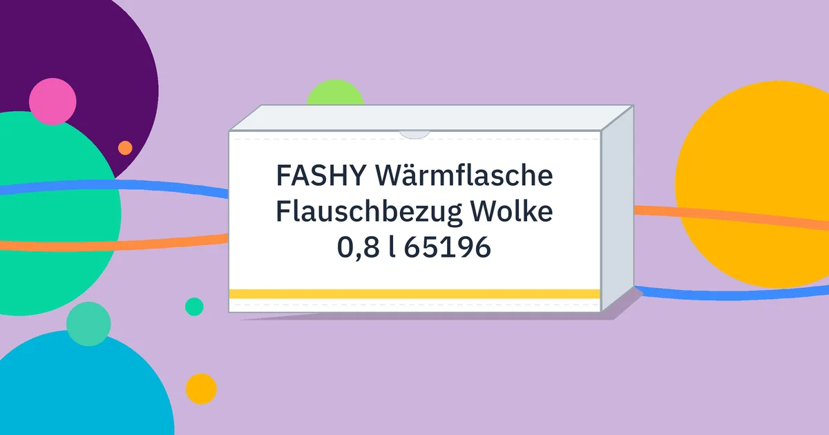 Symbolbild: Packung mit der Aufschrift FASHY Wärmflasche Flauschbezug Wolke 0,8 l 65196 (PZN 13157826) – Verfügbarkeit und Bezug in Apotheken in Frankfurt am Main