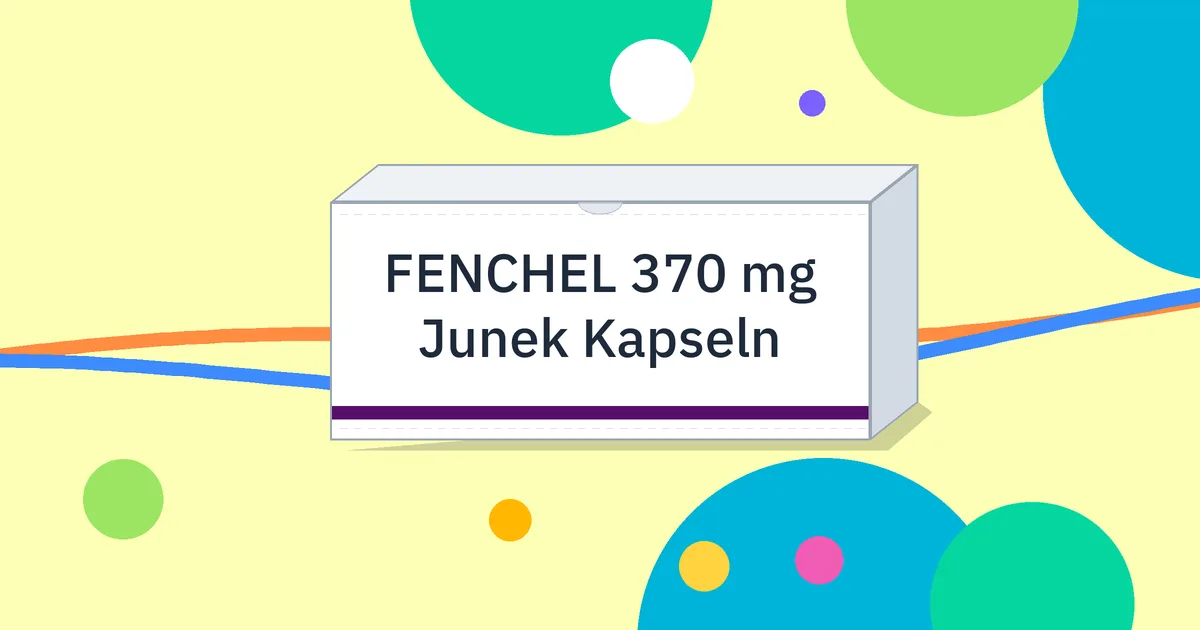 Symbolbild: Packung mit der Aufschrift FENCHEL 370 mg Junek Kapseln (PZN 10053138) – Verfügbarkeit und Bezug in Apotheken in Frankfurt am Main