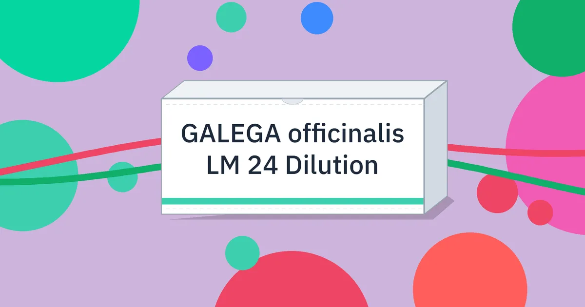 Symbolbild: Packung mit der Aufschrift GALEGA officinalis LM 24 Dilution (PZN 13495894) – Verfügbarkeit und Bezug in Apotheken in Frankfurt am Main