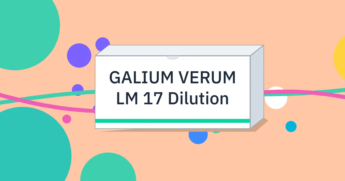 Symbolbild: Packung mit der Aufschrift GALIUM VERUM LM 17 Dilution (PZN 13497640) – Verfügbarkeit und Bezug in Apotheken in Frankfurt am Main