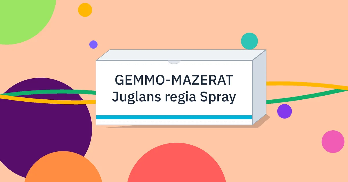 Symbolbild: Packung mit der Aufschrift GEMMO-MAZERAT Juglans regia Spray (PZN 13930054) – Verfügbarkeit und Bezug in Apotheken in Frankfurt am Main