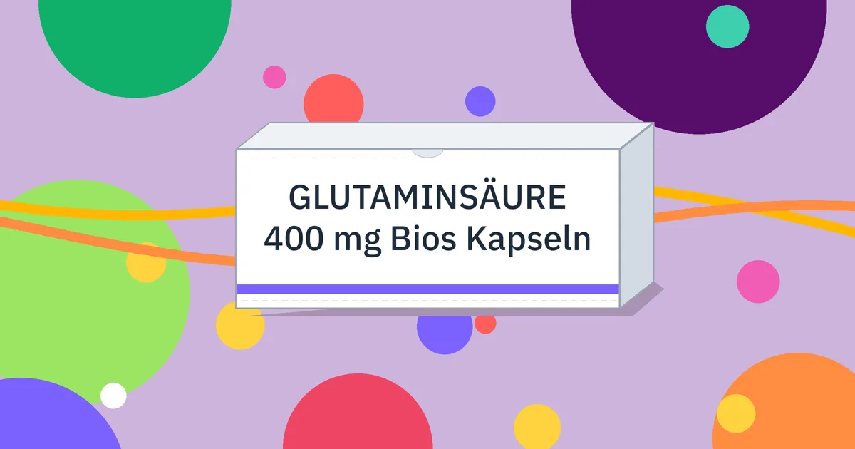 Symbolbild: Packung mit der Aufschrift GLUTAMINSÄURE 400 mg Bios Kapseln (PZN 10523526) – Verfügbarkeit und Bezug in Apotheken in Frankfurt am Main