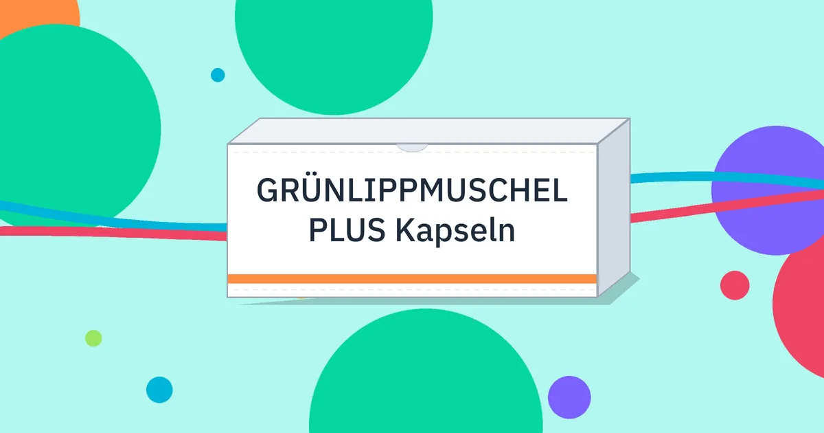 Symbolbild: Packung mit der Aufschrift GRÜNLIPPMUSCHEL PLUS Kapseln (PZN 18747656) – Verfügbarkeit und Bezug in Apotheken in Frankfurt am Main