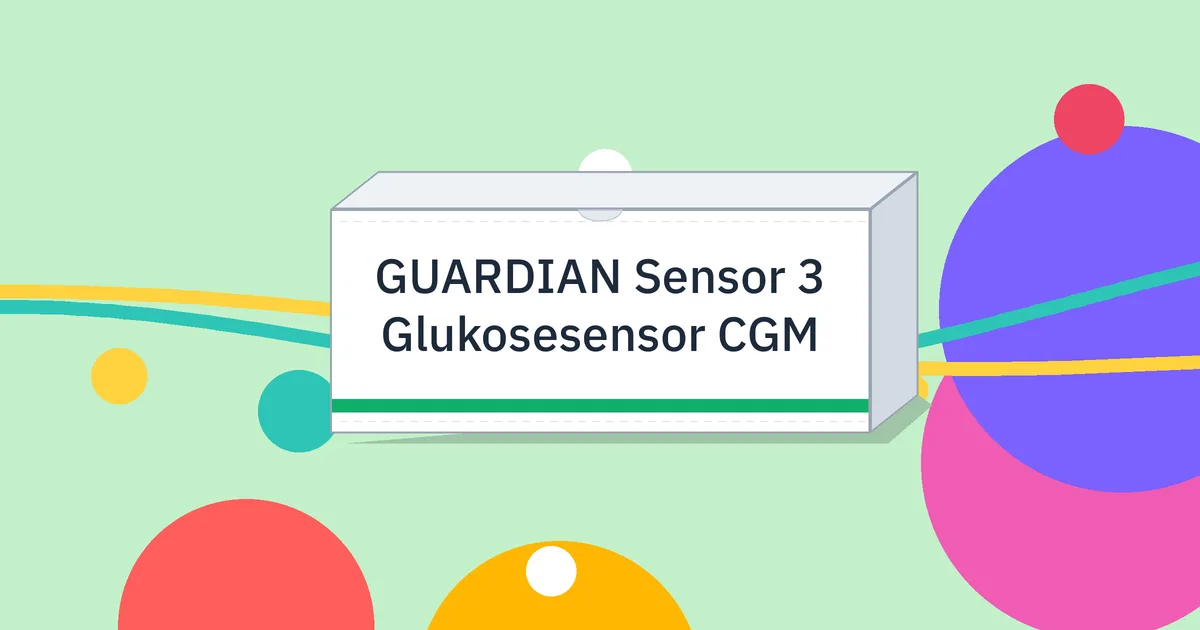 Symbolbild: Packung mit der Aufschrift GUARDIAN Sensor 3 Glukosesensor CGM (PZN 16625239) – Verfügbarkeit und Bezug in Apotheken in Frankfurt am Main