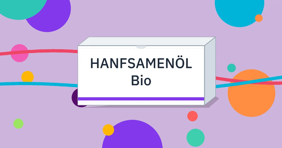 Symbolbild: Packung mit der Aufschrift HANFSAMENÖL Bio (PZN 18194921) – Verfügbarkeit und Bezug in Apotheken in Frankfurt am Main