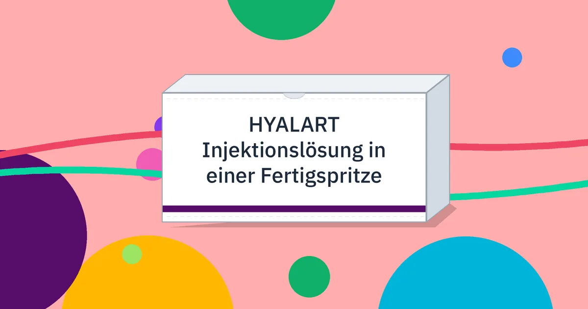 Symbolbild: Packung mit der Aufschrift HYALART Injektionslösung in einer Fertigspritze (PZN 10795762) – Verfügbarkeit und Bezug in Apotheken in Frankfurt am Main