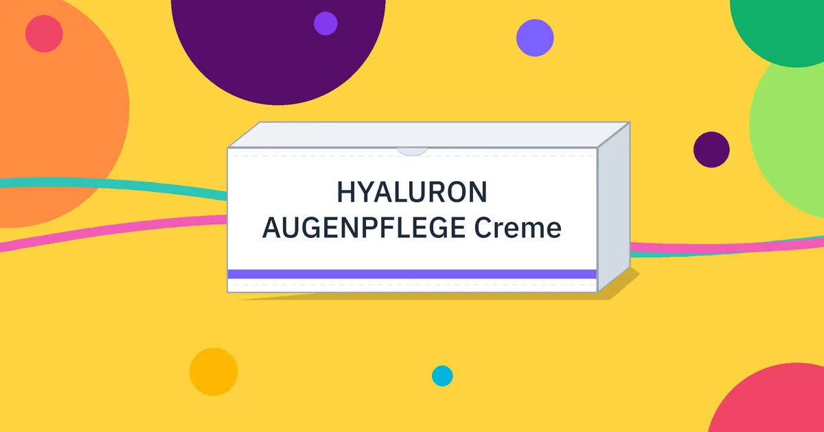 Symbolbild: Packung mit der Aufschrift HYALURON AUGENPFLEGE Creme (PZN 12352307) – Verfügbarkeit und Bezug in Apotheken in Frankfurt am Main