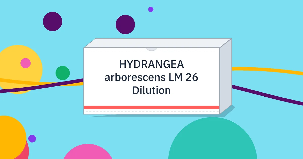Symbolbild: Packung mit der Aufschrift HYDRANGEA arborescens LM 26 Dilution (PZN 13556466) – Verfügbarkeit und Bezug in Apotheken in Frankfurt am Main