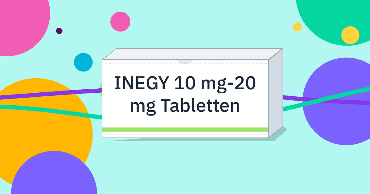 Symbolbild: Packung mit der Aufschrift INEGY 10 mg-20 mg Tabletten (PZN 09887335) – Verfügbarkeit und Bezug in Apotheken in Frankfurt am Main