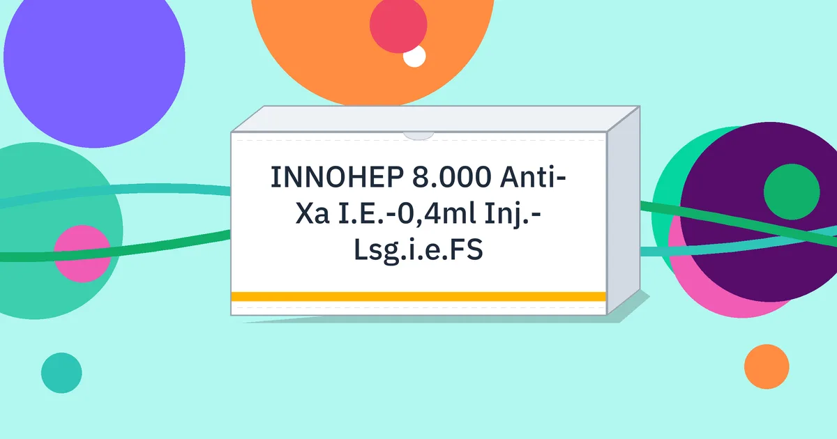 Symbolbild: Packung mit der Aufschrift INNOHEP 8.000 Anti-Xa I.E.-0,4ml Inj.-Lsg.i.e.FS (PZN 18380003) – Verfügbarkeit und Bezug in Apotheken in Frankfurt am Main