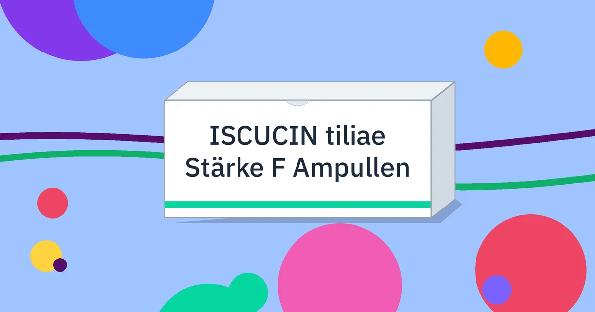 Symbolbild: Packung mit der Aufschrift ISCUCIN tiliae Stärke F Ampullen (PZN 04429585) – Verfügbarkeit und Bezug in Apotheken in Frankfurt am Main
