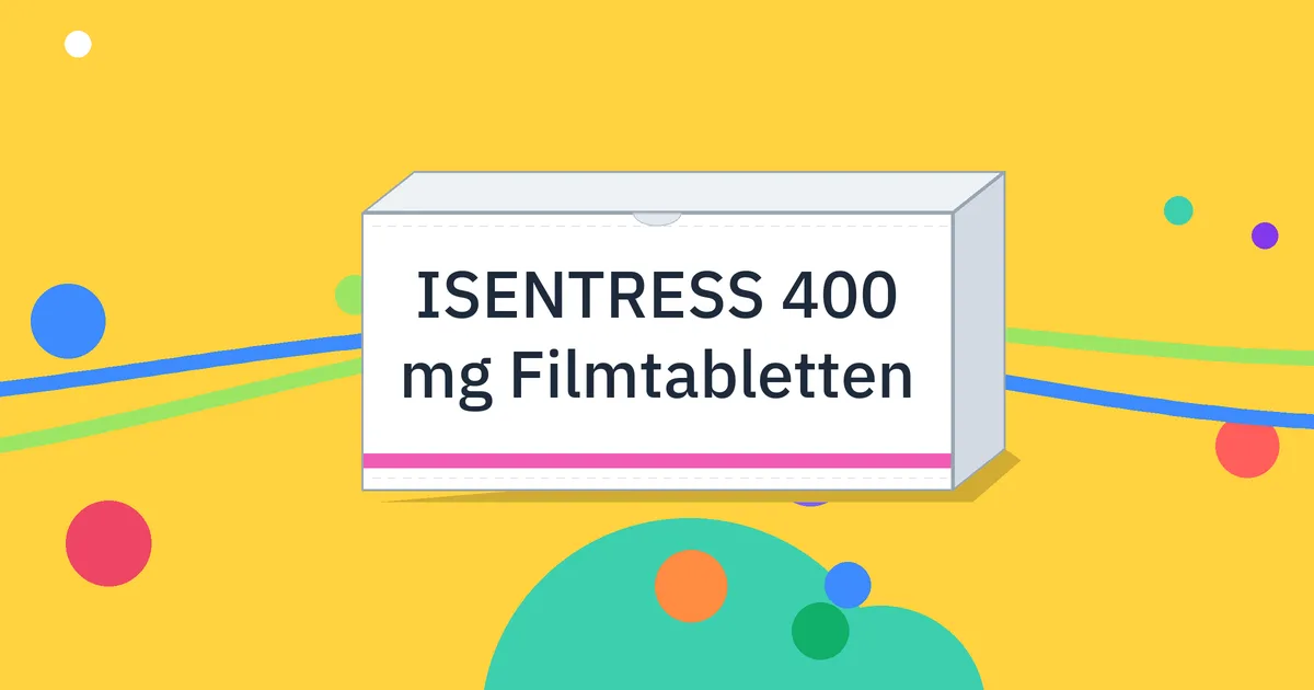 Symbolbild: Packung mit der Aufschrift ISENTRESS 400 mg Filmtabletten (PZN 11871991) – Verfügbarkeit und Bezug in Apotheken in Frankfurt am Main