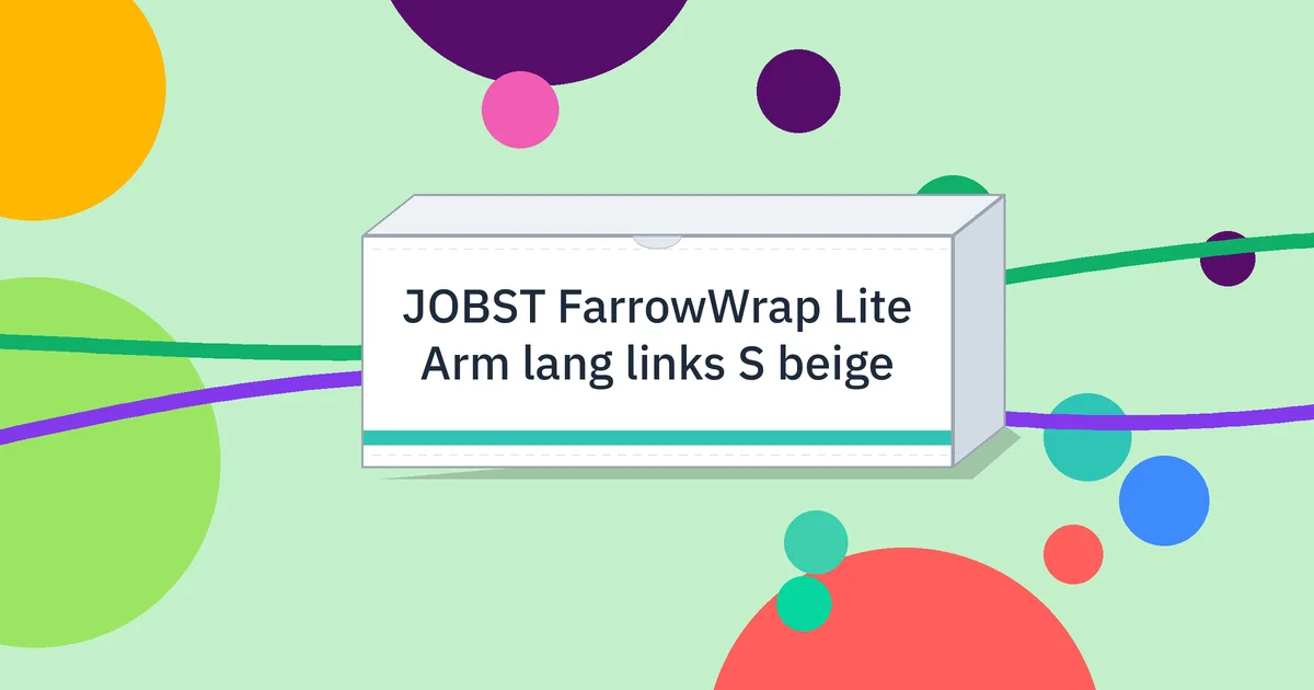 Symbolbild: Packung mit der Aufschrift JOBST FarrowWrap Lite Arm lang links S beige (PZN 13869900) – Verfügbarkeit und Bezug in Apotheken in Frankfurt am Main
