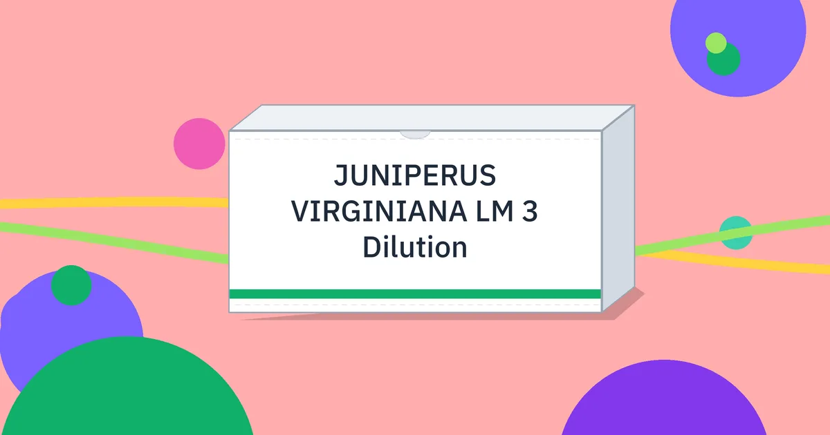 Symbolbild: Packung mit der Aufschrift JUNIPERUS VIRGINIANA LM 3 Dilution (PZN 13564997) – Verfügbarkeit und Bezug in Apotheken in Frankfurt am Main