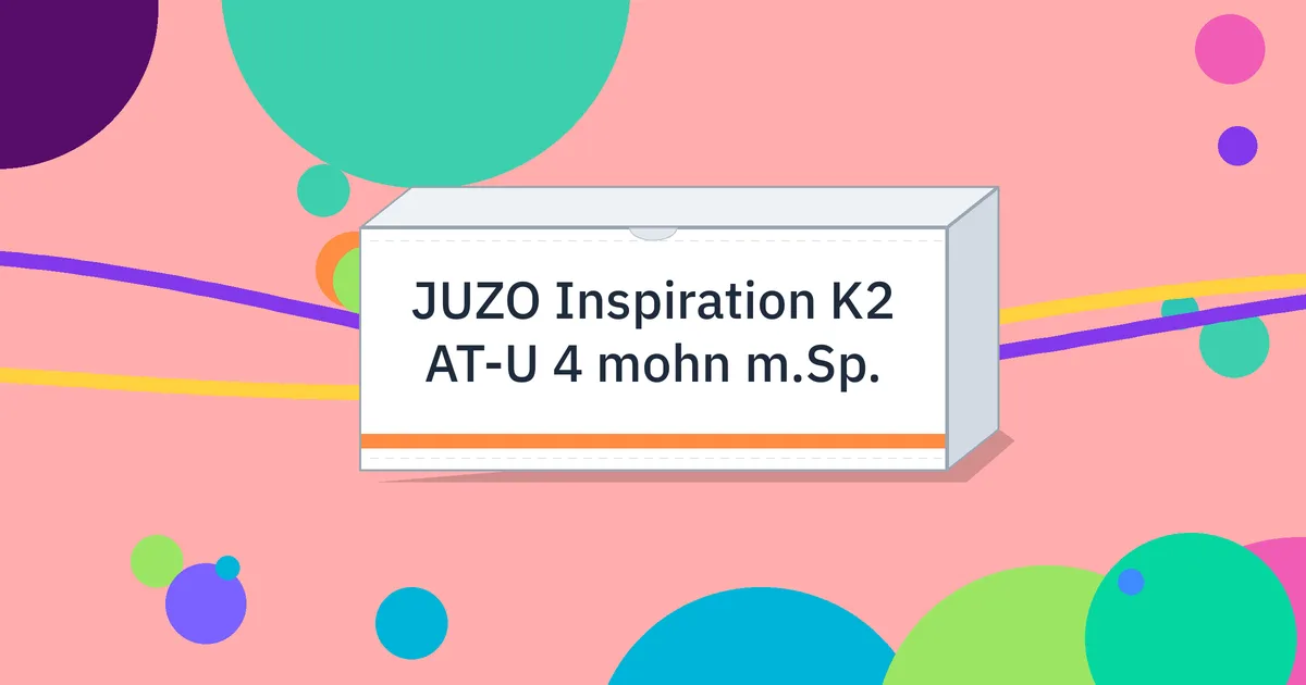 Symbolbild: Packung mit der Aufschrift JUZO Inspiration K2 AT-U 4 mohn m.Sp. (PZN 14927982) – Verfügbarkeit und Bezug in Apotheken in Frankfurt am Main
