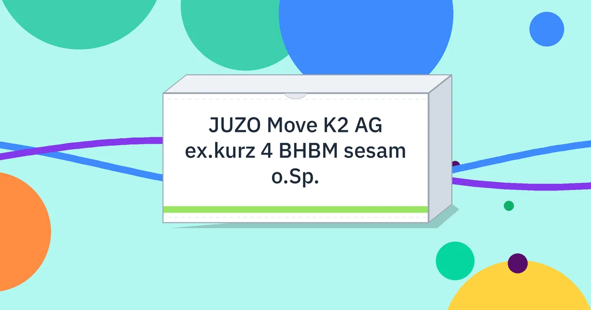 Symbolbild: Packung mit der Aufschrift JUZO Move K2 AG ex.kurz 4 BHBM sesam o.Sp. (PZN 18534587) – Verfügbarkeit und Bezug in Apotheken in Frankfurt am Main