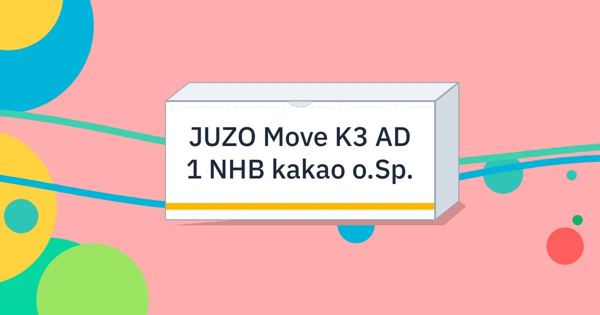 Symbolbild: Packung mit der Aufschrift JUZO Move K3 AD 1 NHB kakao o.Sp. (PZN 18571499) – Verfügbarkeit und Bezug in Apotheken in Frankfurt am Main