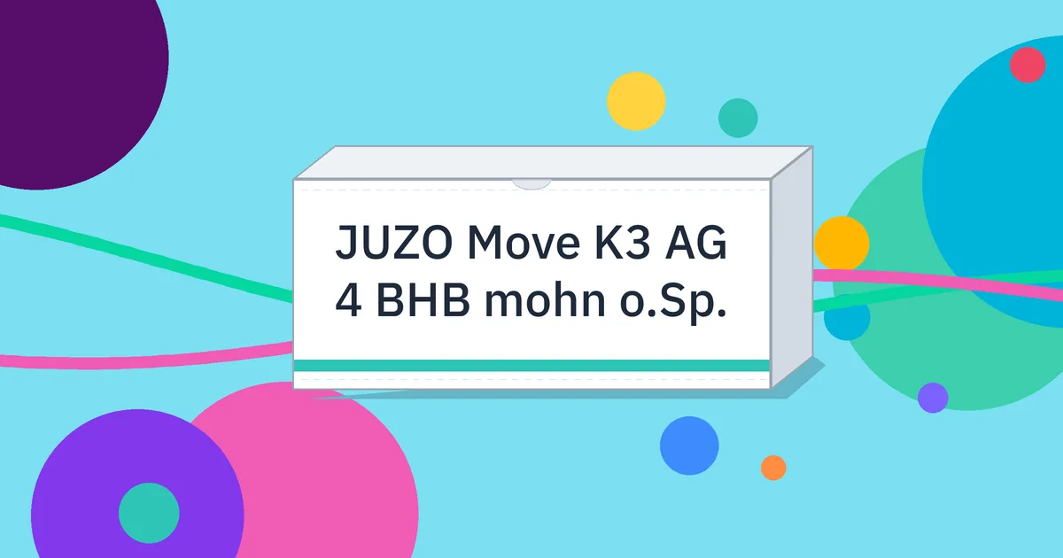 Symbolbild: Packung mit der Aufschrift JUZO Move K3 AG 4 BHB mohn o.Sp. (PZN 18589507) – Verfügbarkeit und Bezug in Apotheken in Frankfurt am Main