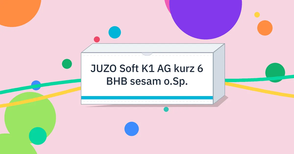 Symbolbild: Packung mit der Aufschrift JUZO Soft K1 AG kurz 6 BHB sesam o.Sp. (PZN 14822875) – Verfügbarkeit und Bezug in Apotheken in Frankfurt am Main