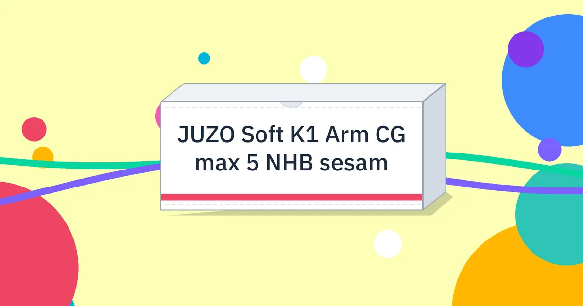 Symbolbild: Packung mit der Aufschrift JUZO Soft K1 Arm CG max 5 NHB sesam (PZN 15508916) – Verfügbarkeit und Bezug in Apotheken in Frankfurt am Main