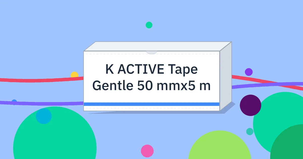 Symbolbild: Packung mit der Aufschrift K ACTIVE Tape Gentle 50 mmx5 m (PZN 06939267) – Verfügbarkeit und Bezug in Apotheken in Frankfurt am Main