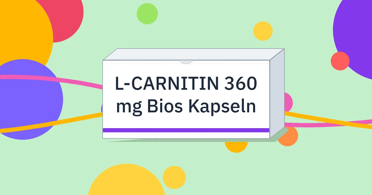 Symbolbild: Packung mit der Aufschrift L-CARNITIN 360 mg Bios Kapseln (PZN 05981391) – Verfügbarkeit und Bezug in Apotheken in Frankfurt am Main