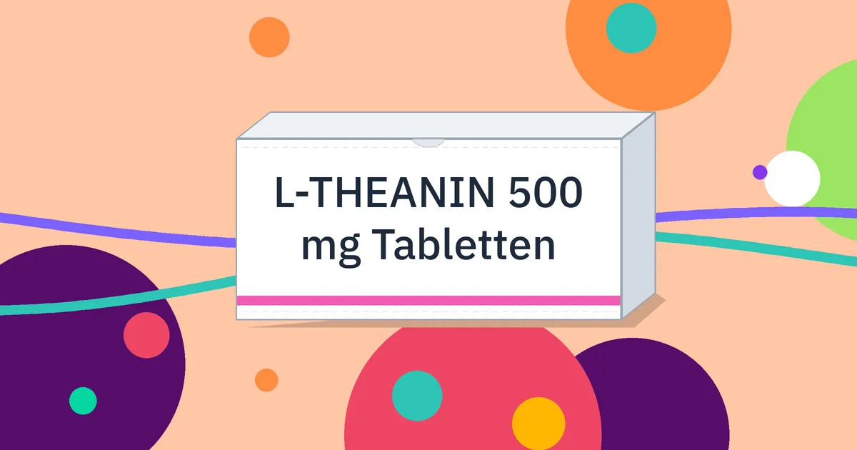 Symbolbild: Packung mit der Aufschrift L-THEANIN 500 mg Tabletten (PZN 15435896) – Verfügbarkeit und Bezug in Apotheken in Frankfurt am Main