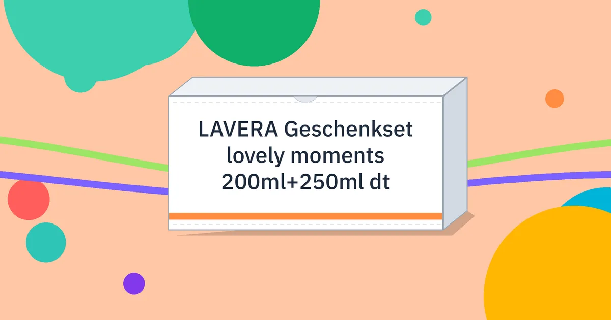 Symbolbild: Packung mit der Aufschrift LAVERA Geschenkset lovely moments 200ml+250ml dt (PZN 17868671) – Verfügbarkeit und Bezug in Apotheken in Frankfurt am Main