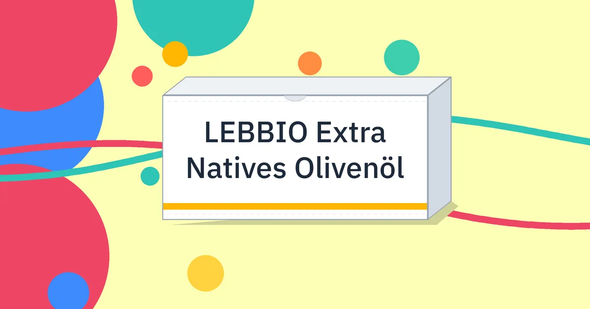 Symbolbild: Packung mit der Aufschrift LEBBIO Extra Natives Olivenöl (PZN 19672050) – Verfügbarkeit und Bezug in Apotheken in Frankfurt am Main
